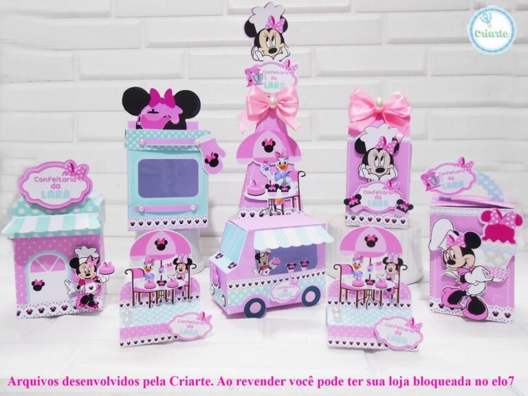 Arquivo de Corte Minnie Confeiteira 85 - Galeria Criativa