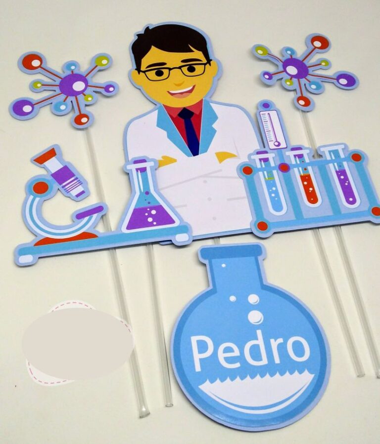 Arquivo Topo de Bolo Bioquímico ou Cientista - Galeria Criativa