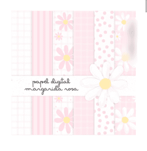 Kit Digital Papeis Margarida Rosa - Galeria Criativa